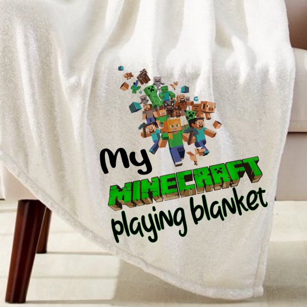 Minecraft Playing Blanket Sublimation Transfer – Sassy Screen Prints & More